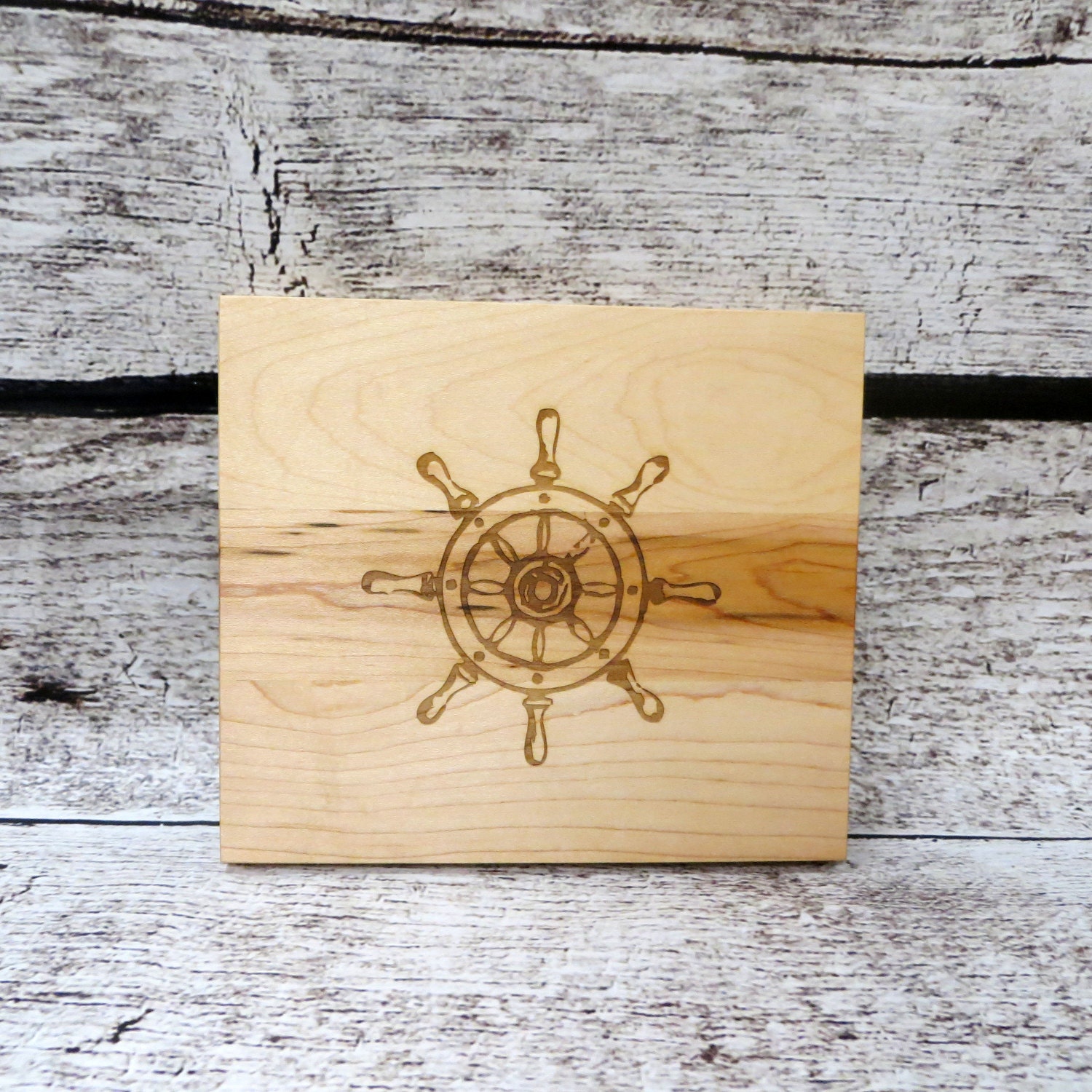 Nautical Cutting Board Personalized Ships Wheel House