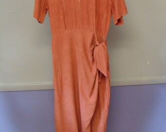 Rust wrap dress | Etsy