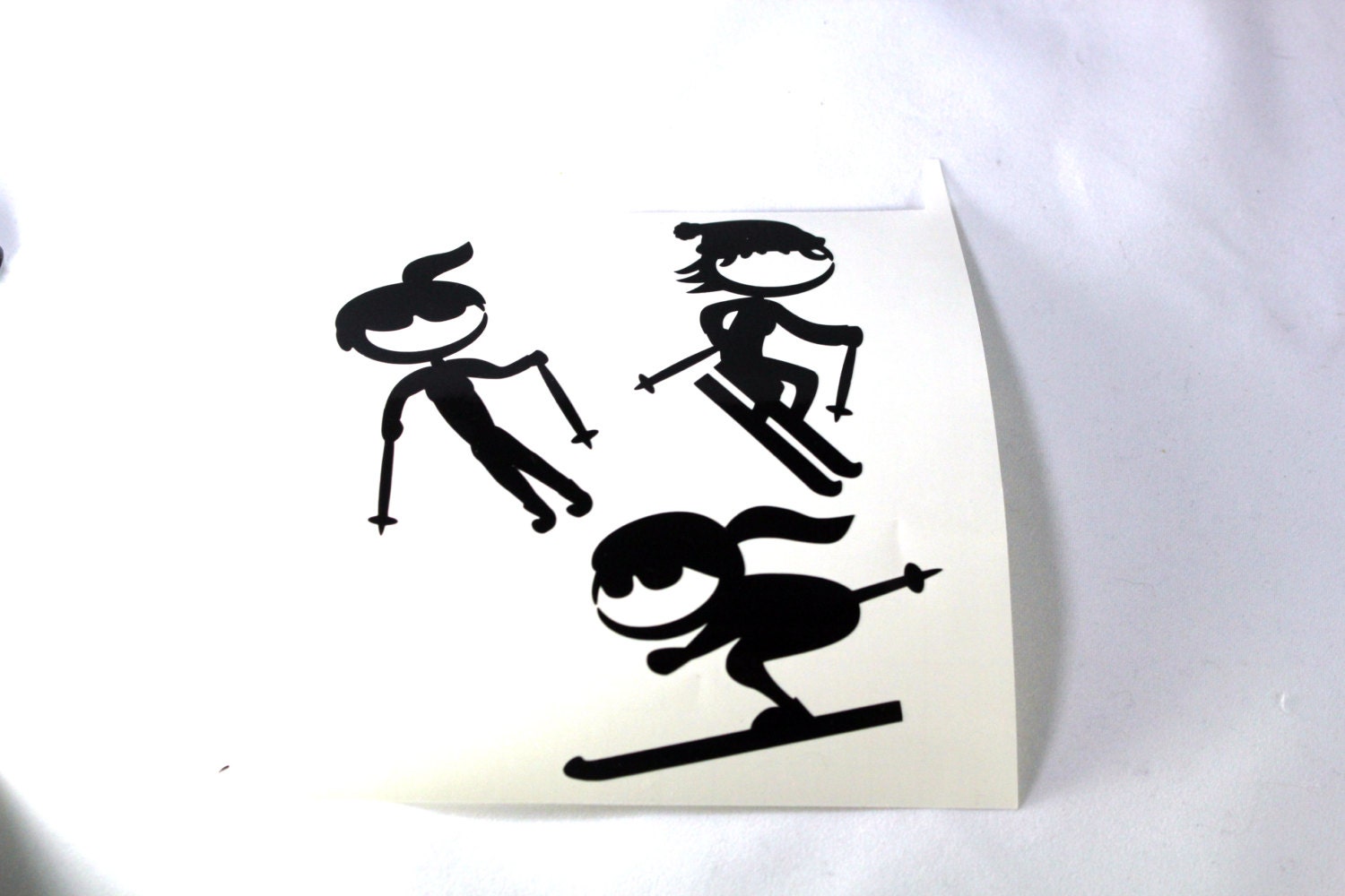 Skier Stick Figure Decal Skier Sticker Boy or Girl