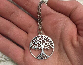 Items similar to Sterling Silver Tree Necklace on Etsy