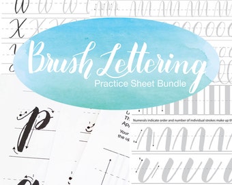 Hand lettering worksheets | Etsy