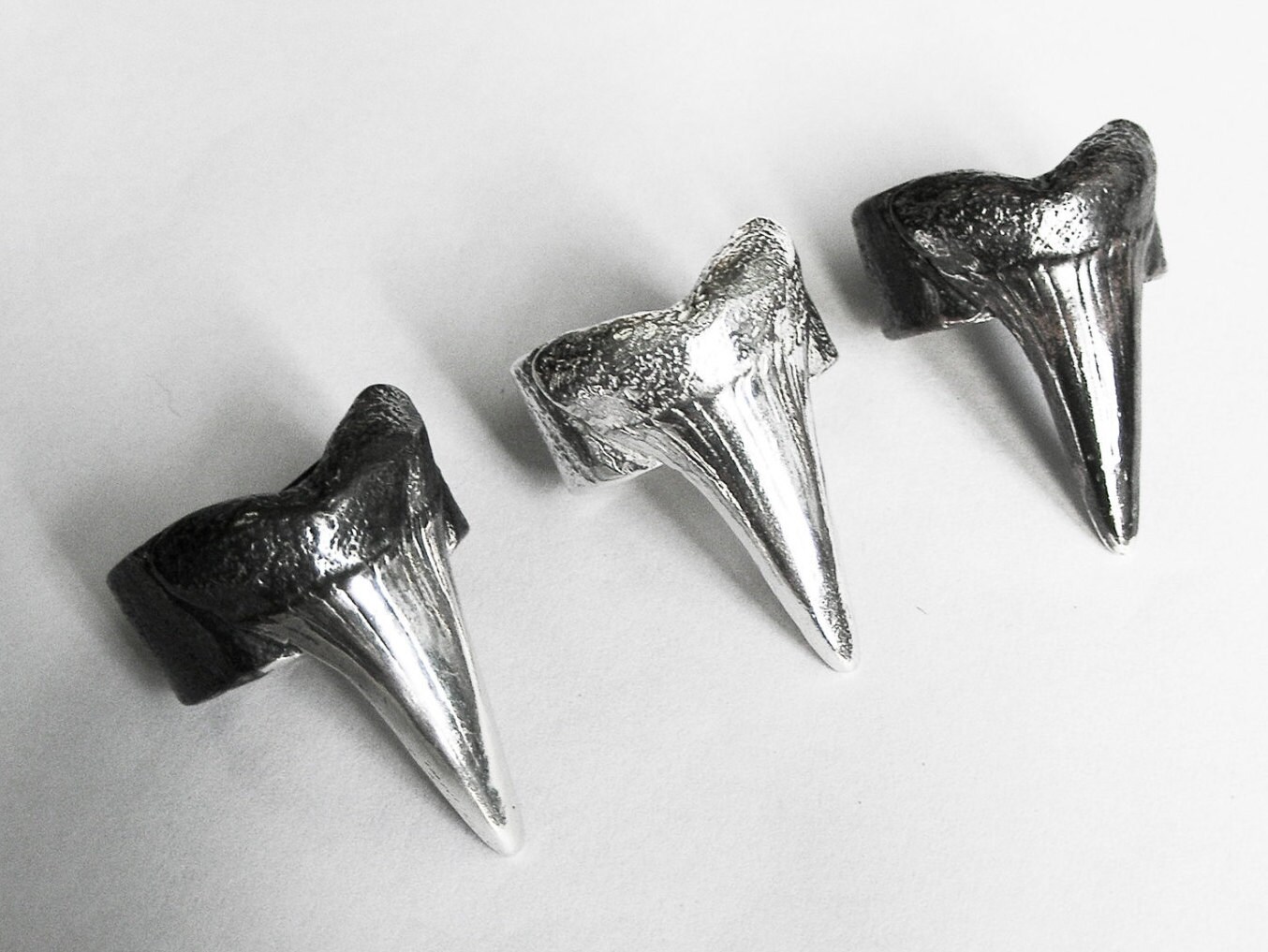 Sterling Silver Shark Tooth Ring