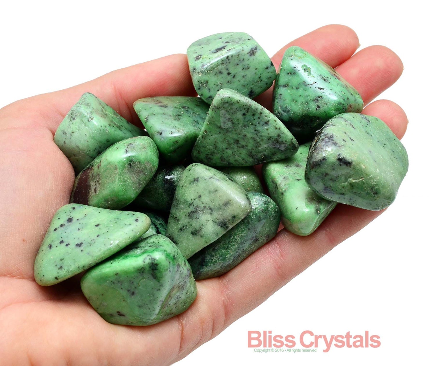 1 Large GROSSULARITE Tumbled Stone aka Green Garnet Tumbled