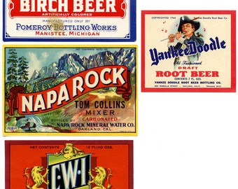 Vintage soda labels | Etsy