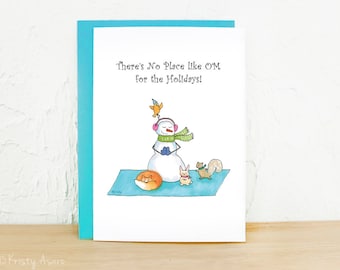 Yoga christmas card | Etsy