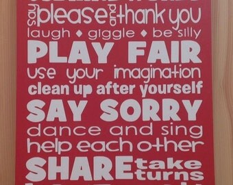 Nursery rules | Etsy