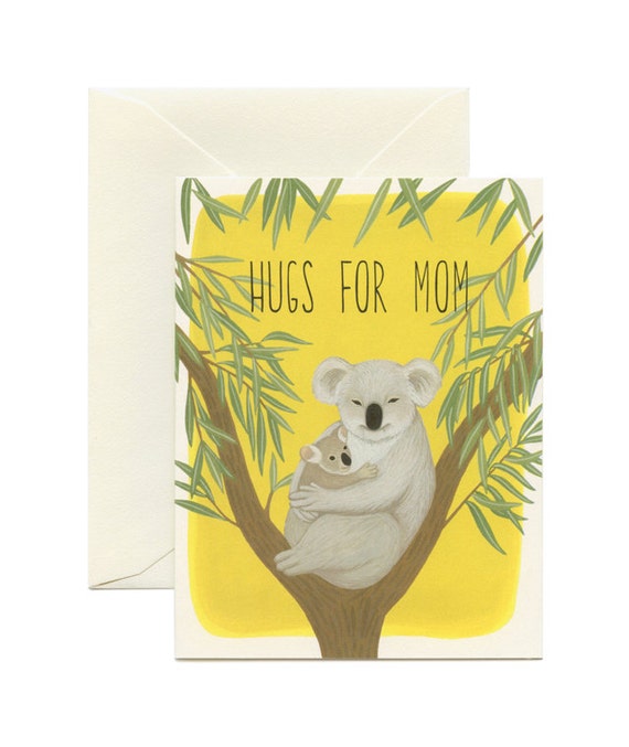 Koala Hugs Mother's Day Card Hugs For Mom ID: by YeppiePaper