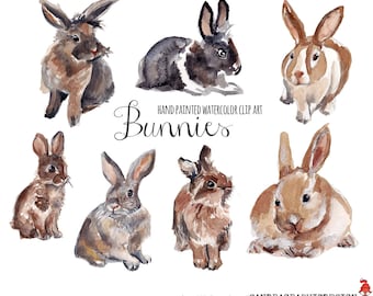 Bunny rabbit art | Etsy