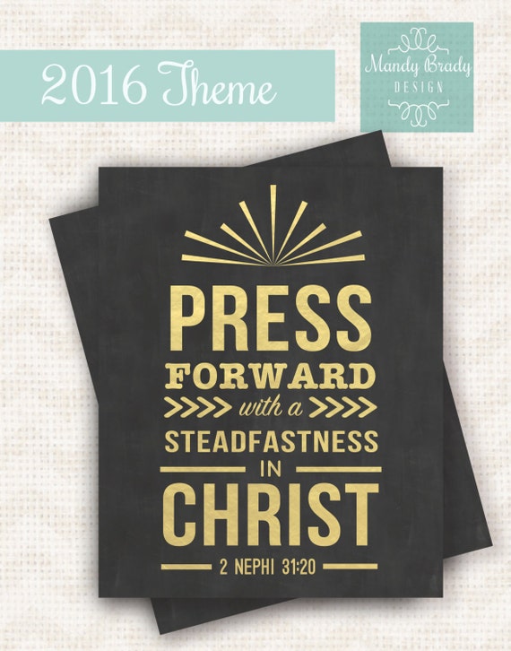 Items Similar To 2016 Mutual Theme Printables Press Forward With A