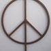 Outdoor Metal Peace Sign Garden Art five and by bluemetaldesign