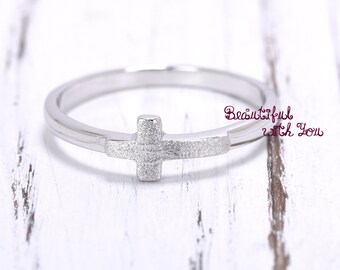 Sideway cross ring | Etsy