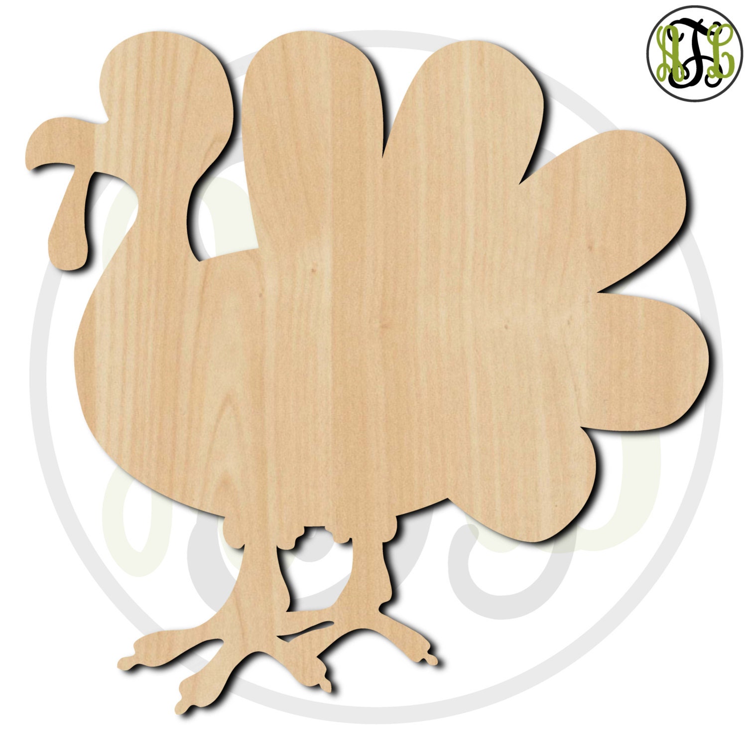 Turkey 1- 170004- Thanksgiving Cutout, unfinished, wood cutout, wood ...