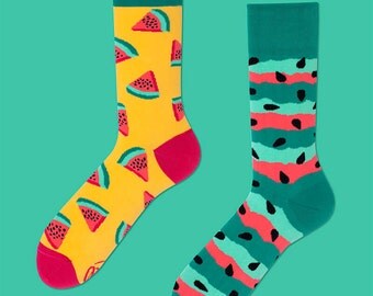 Watermelon socks | Etsy