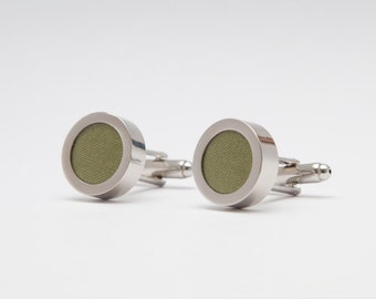 Green cufflinks | Etsy