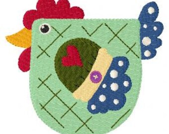 Chicken embroidery | Etsy