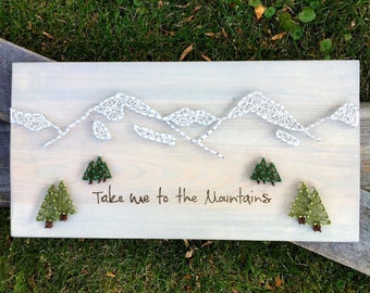 Mountain string art | Etsy