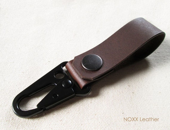 Leather Key Fob Belt Leather Keychain Belt Clip Key by NOXXleather