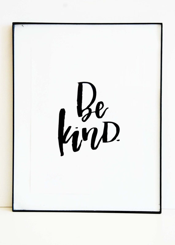 Items similar to Be Kind Printable, Hand Lettering, Hand lettered ...
