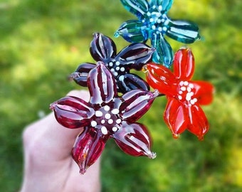 Lampwork flowers | Etsy