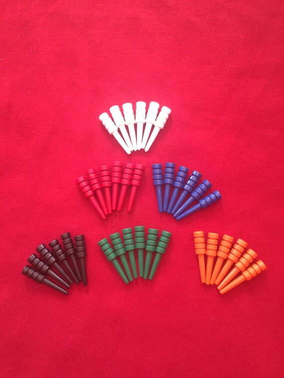 6 color set of pegs