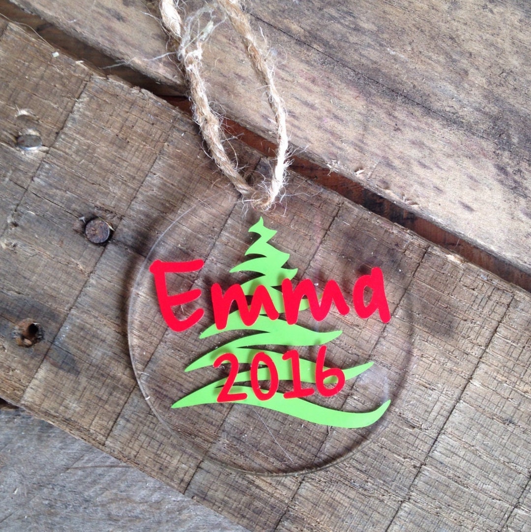 Personalized Christmas Ornaments 3 Round Acrylic
