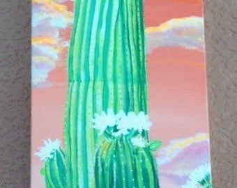 Saguaro painting | Etsy