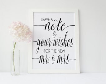 Wedding wishes sign | Etsy