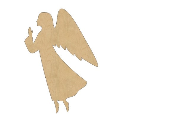 Angel Cutout Shape Laser Cut Unfinished Wood Shapes Craft
