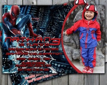 Popular items for spiderman invitation on Etsy