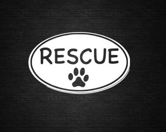 Animal rescue decal | Etsy