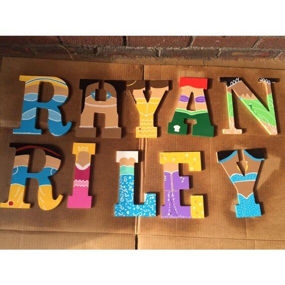 Theme letters by MBletters on Etsy