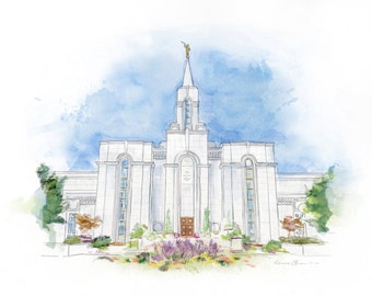 Bountiful Utah Temple LDS Mormon Clip Art png eps svg Vector