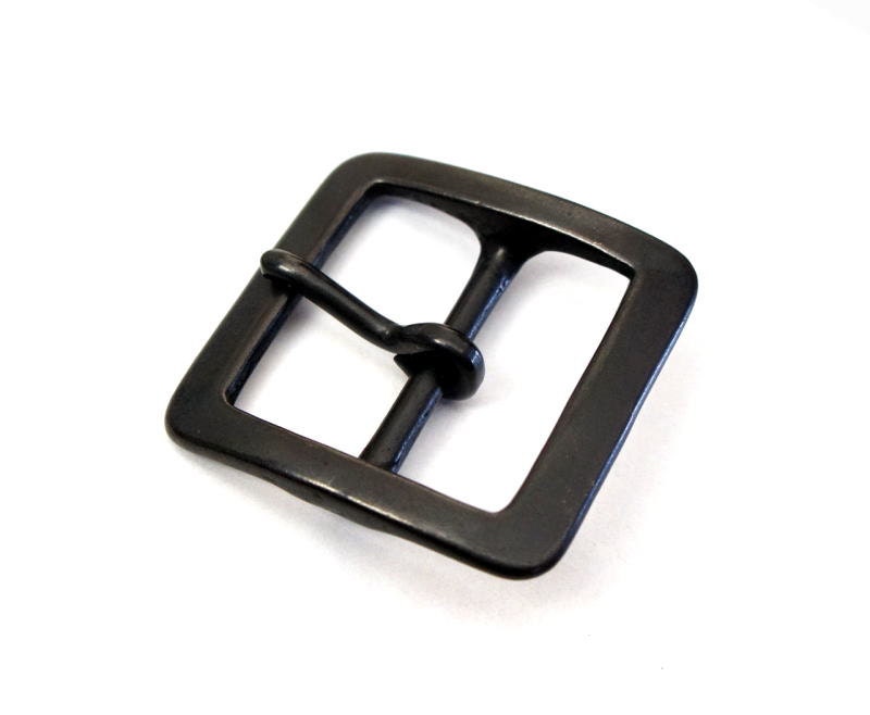 Matte Black Brass Square Buckle Solid Single by SmokySumisStore
