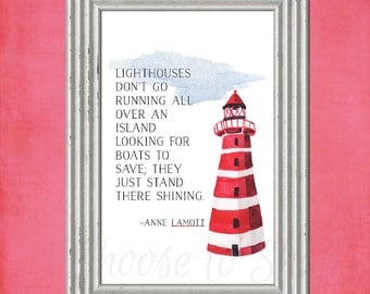 Unique lighthouse quote related items | Etsy