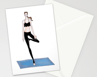 Yoga note cards | Etsy