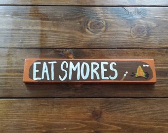 Wood camping sign | Etsy