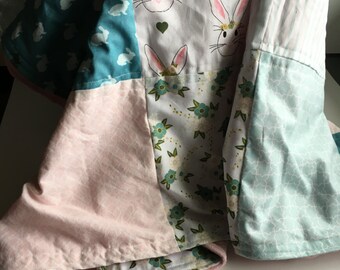 Bunny baby quilt | Etsy