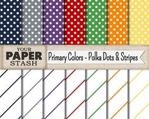 Popular items for primary dots stripes on Etsy