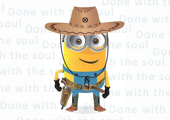 Minion png Cowboy download Minion Printable by DoneWithTheSoul