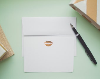 Gold foil lips | Etsy