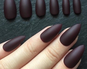 Matte fake nails | Etsy