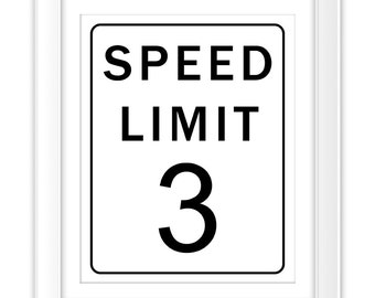 Speed limit sign | Etsy