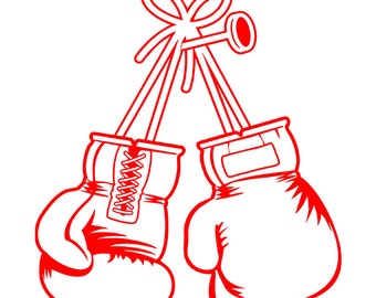 Boxing gloves decal | Etsy