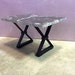 Modern Industrial Set Dining Table Legs by MetalAndWoodDesign