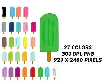 Ice pop clipart | Etsy