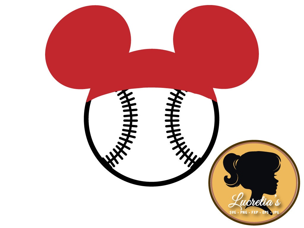 Mickey baseball SVG Mickey baseball dxf Mickey baseball