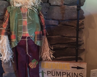 Primitive Candy Corn Blocks Sign Fall Halloween