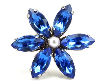 Unique sapphire blue flower related items | Etsy