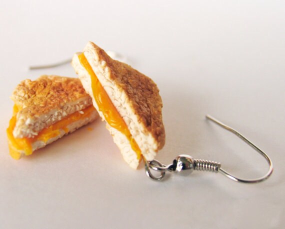 Grilled Cheese Earrings Food Earrings Food by Alittleawesome