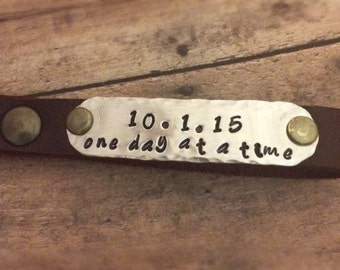 Recovery Keychain Sobriety Key Ring Guitar by BraceletsbyLinda